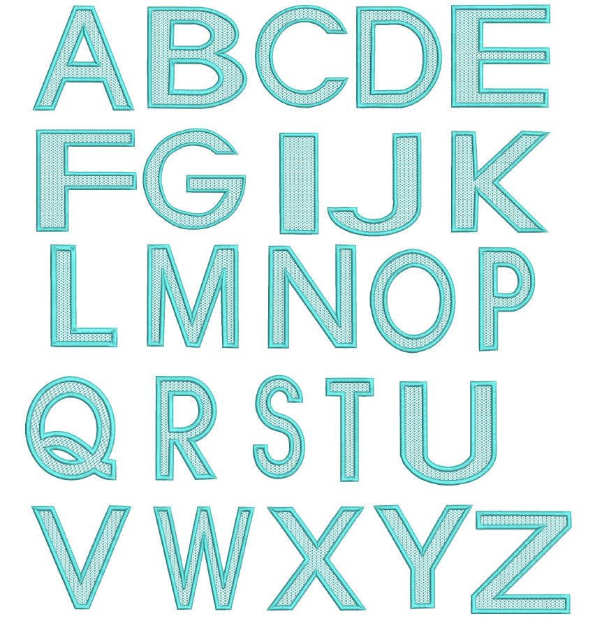 Chevron Alphabet Font – Bella Bleu Embroidery