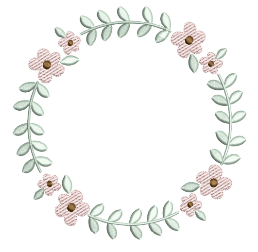 Floral Wreath 3 Embroidery Design Bella Bleu Embroidery 9773