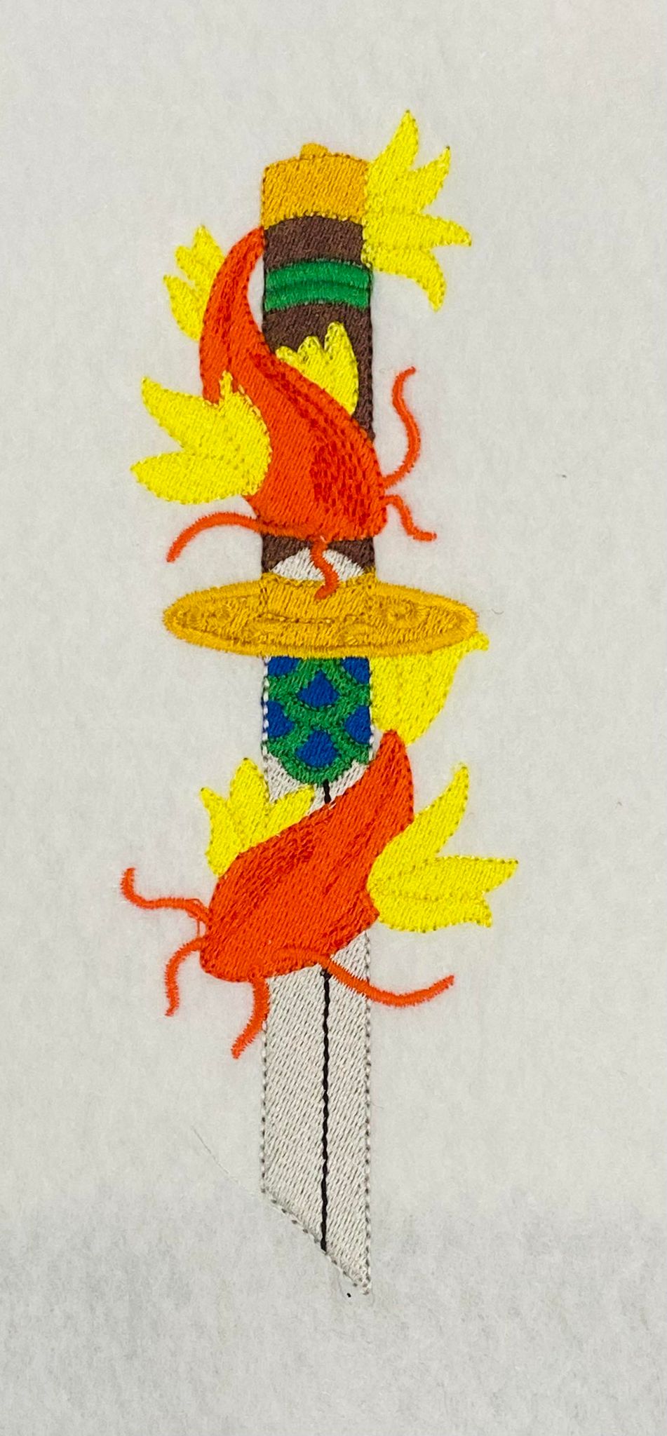 Koi Fish Martial Arts Sword Embroidery Design – Bella Bleu Embroidery