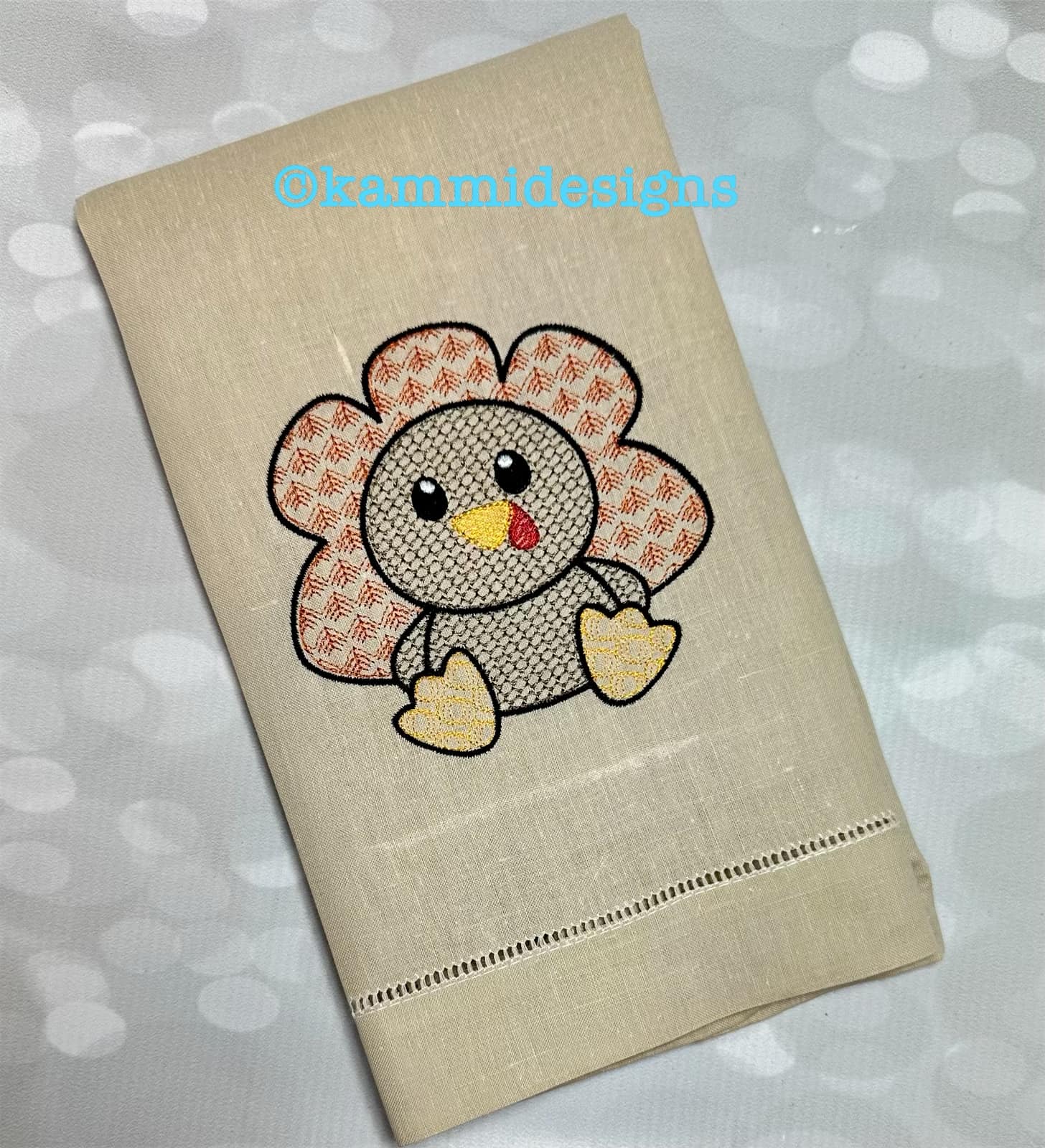 Tommy the Turkey Motif fill – Bella Bleu Embroidery