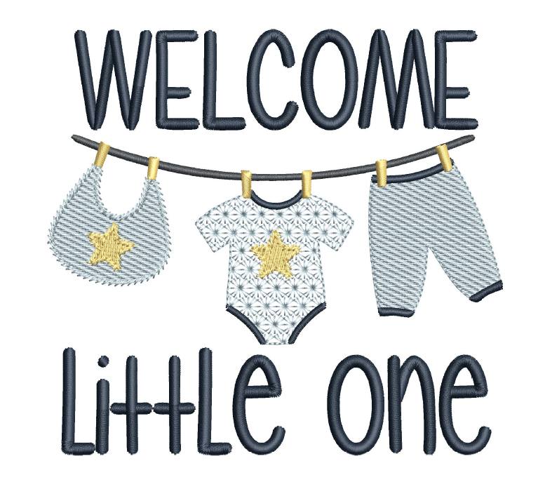 Welcome Little One baby design| Bella Bleu Embroidery
