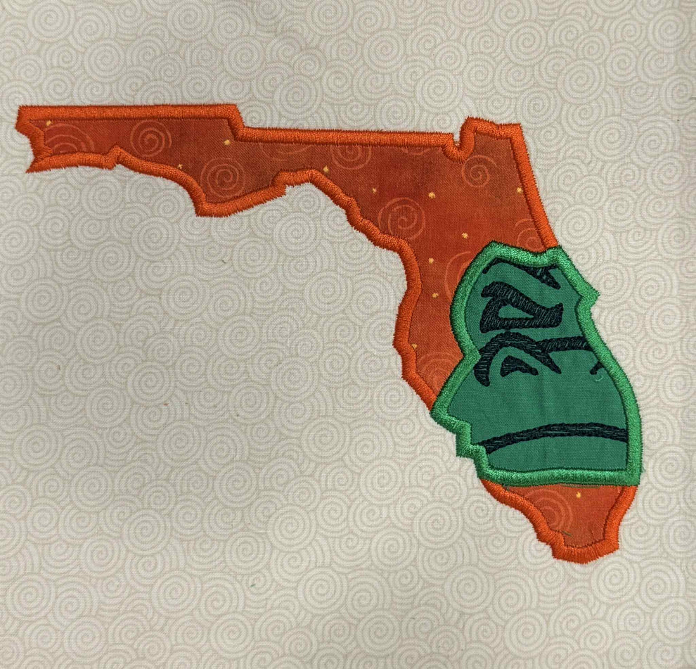 Florida Mascot Mascot Applique – Bella Bleu Embroidery