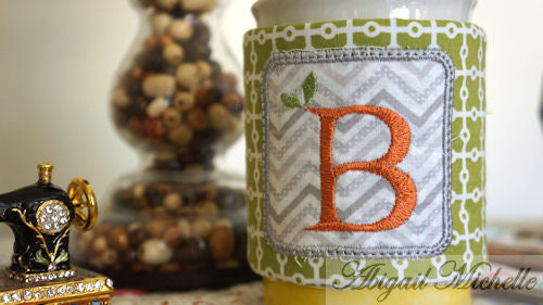 Coffee Cozy Monogram Alphabet Set ITH – Bella Bleu Embroidery