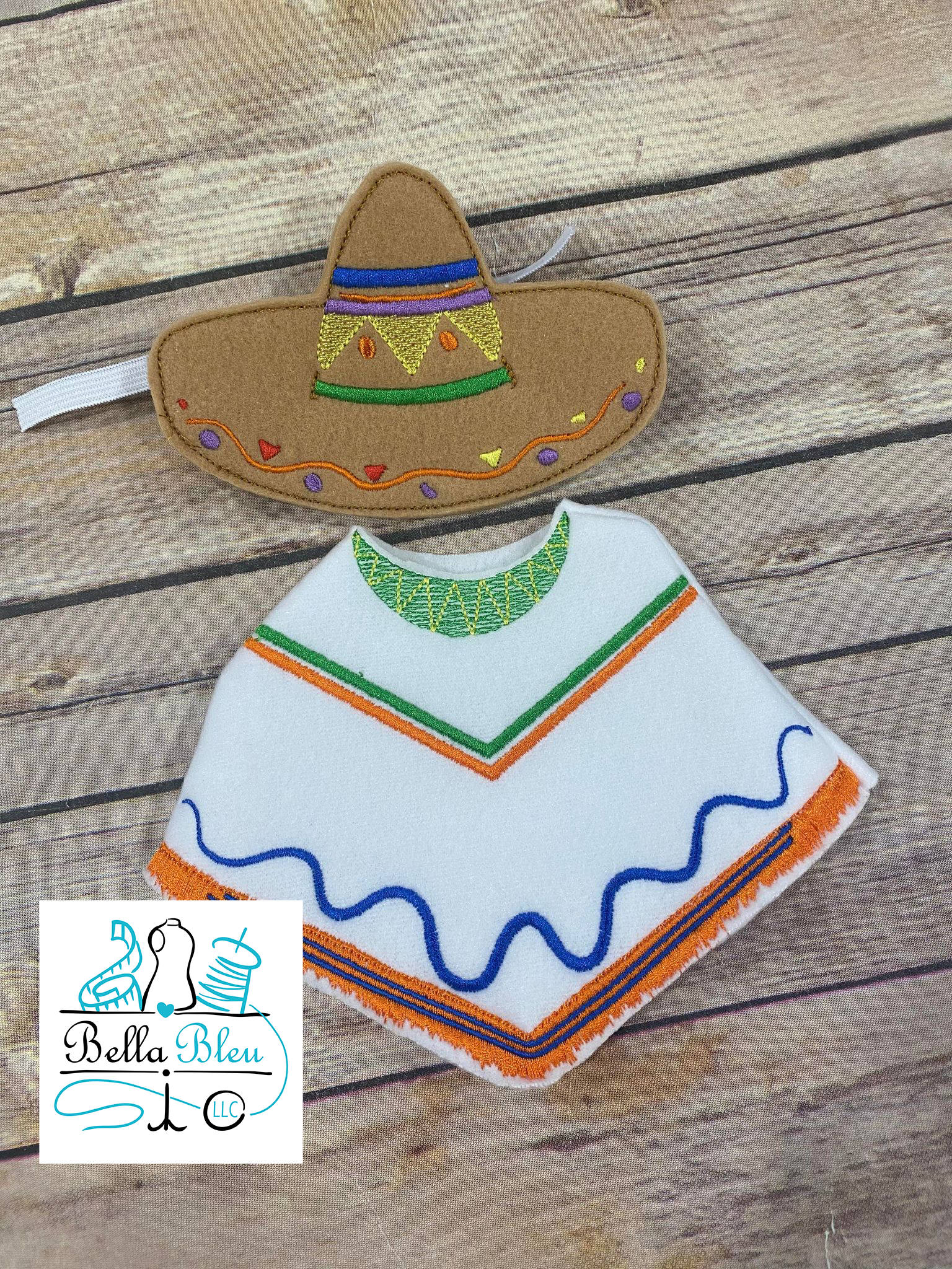 Poncho & Sombrero Set ITH Elf Costume – Bella Bleu Embroidery