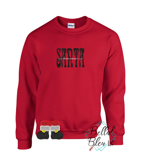 Here Comes Santa Word Art – Bella Bleu Embroidery