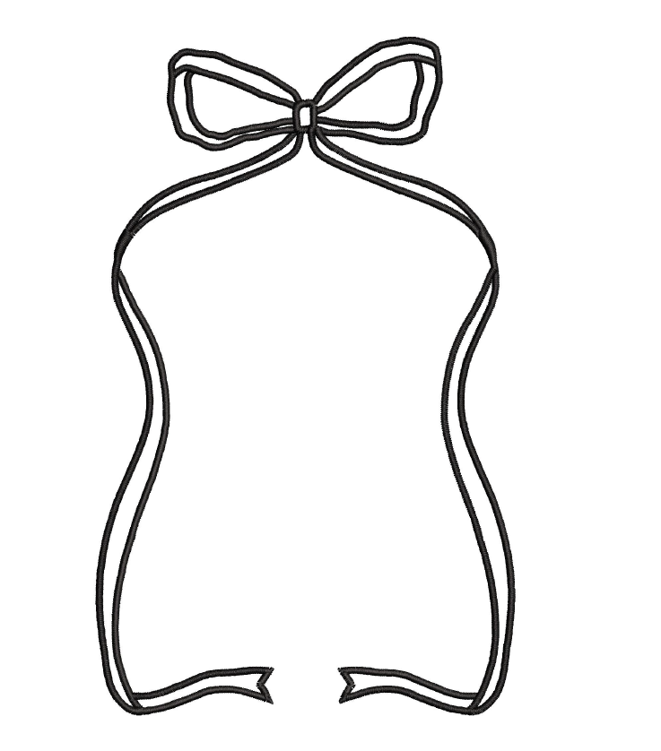 Bow Frame Monogram 3 Satin Stitch – Bella Bleu Embroidery