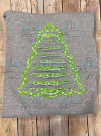 Christmas Tree Reverse Applique 6 sizes!| Bella Bleu Embroidery