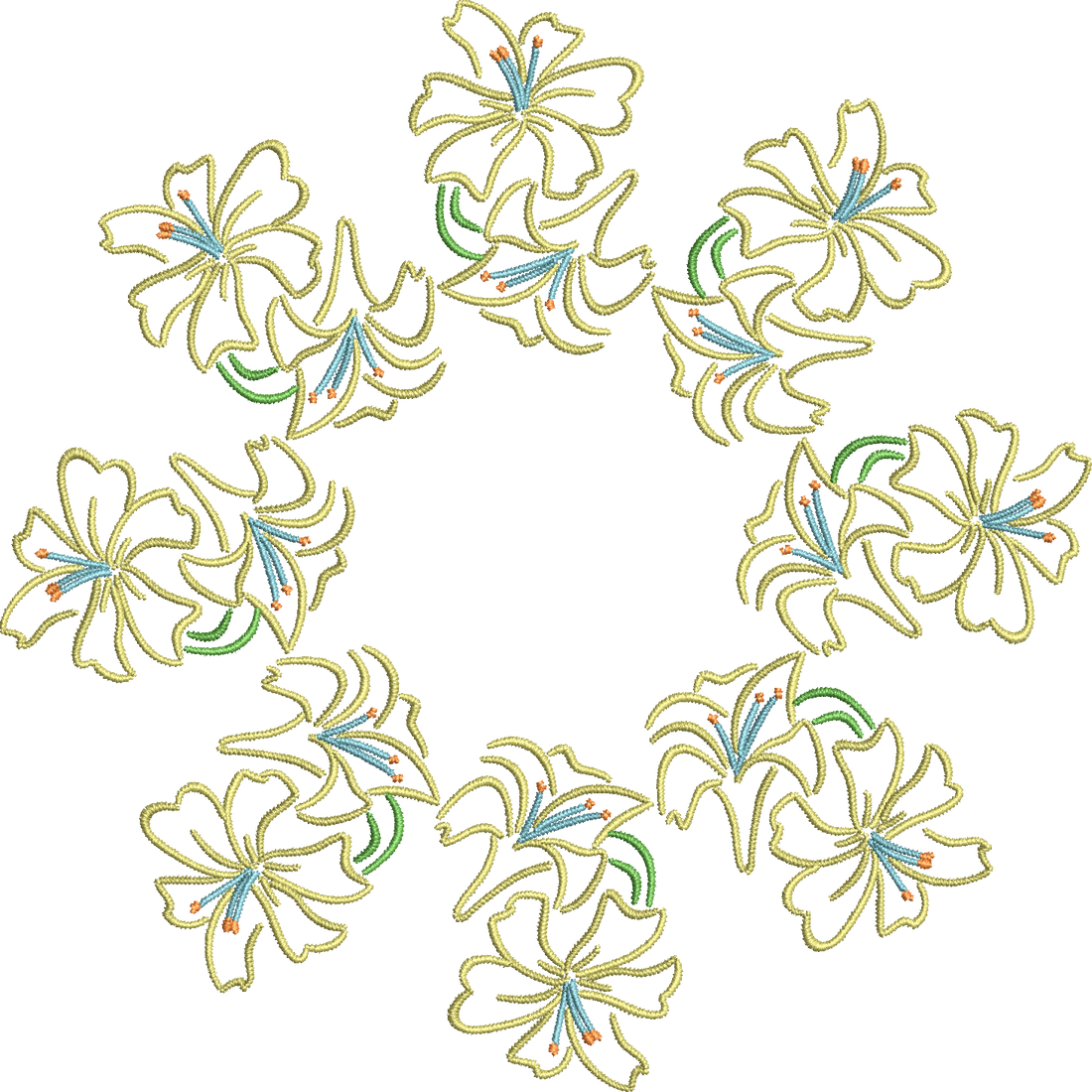 Easter Lily Quilt Block Design – Bella Bleu Embroidery
