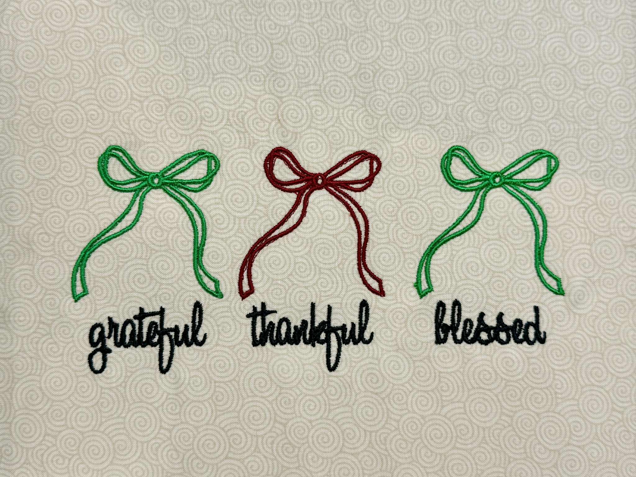 Grateful Thankful Blessed Bow Design – Bella Bleu Embroidery