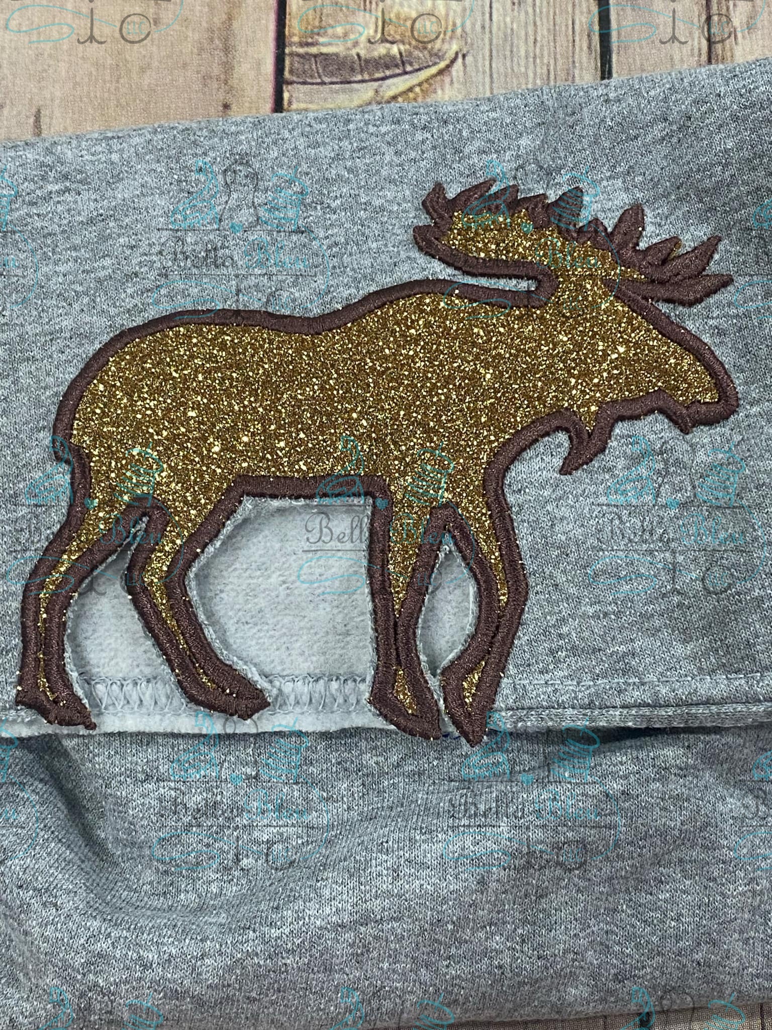 Moose Side Design Applique 3 sizes – Bella Bleu Embroidery