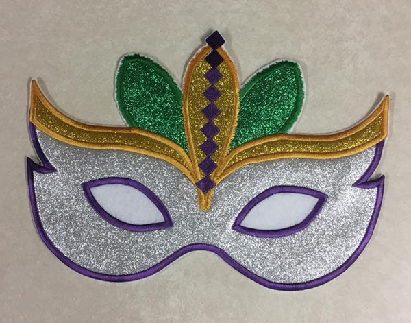 Mardi Gras Mask Applique – Bella Bleu Embroidery