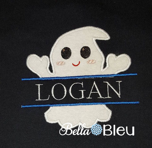 Halloween Machine Applique Design, Ghost Machine Embroidery Design, Gh ...