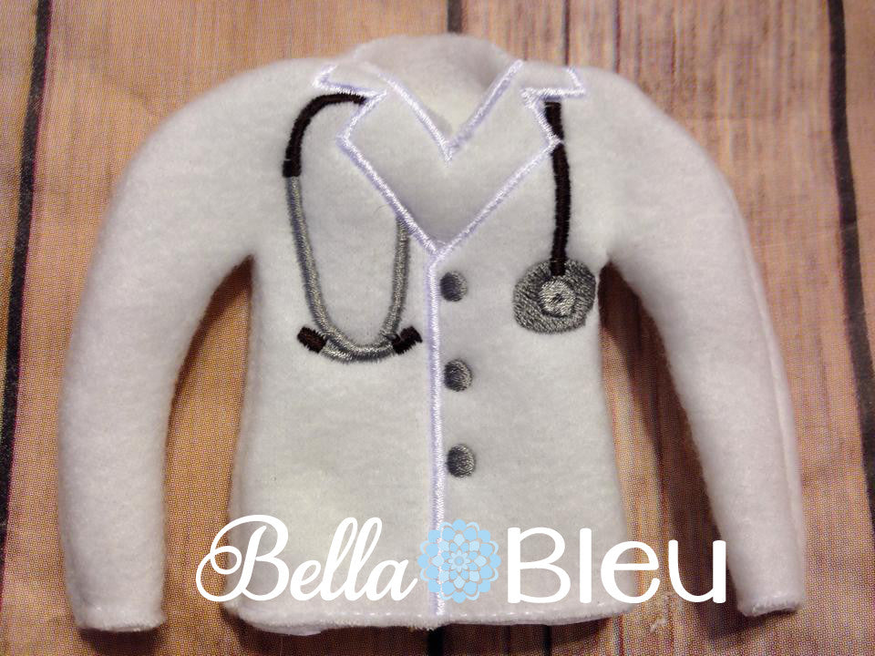 ITH Doctor Jacket Elf Sweater Shirt Embroidery Design with Stethoscope ...