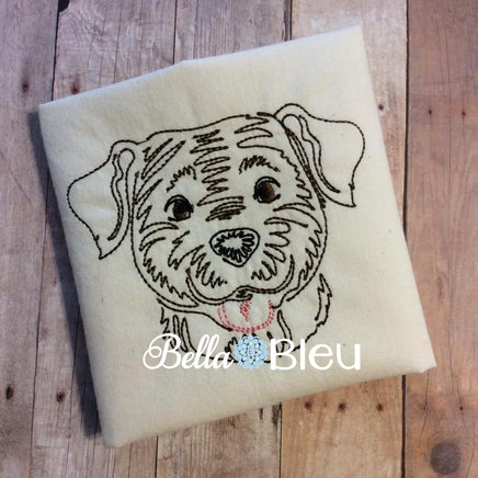 Chocolate or Yellow Lab Dog quick stitch Colorwork Redwork machine emb ...