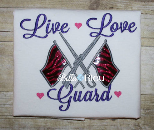 Color Guard Marching Band Machine Applique Embroidery Design – Bella ...