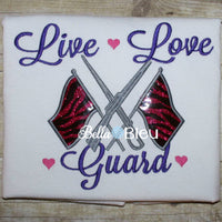 Color Guard Marching Band Machine Applique Embroidery Design | Bella ...