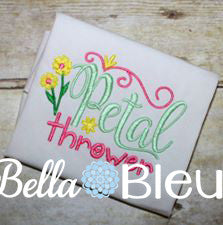 Flower Girl Petal Thrower Wedding Party Machine Embroidery Design ...