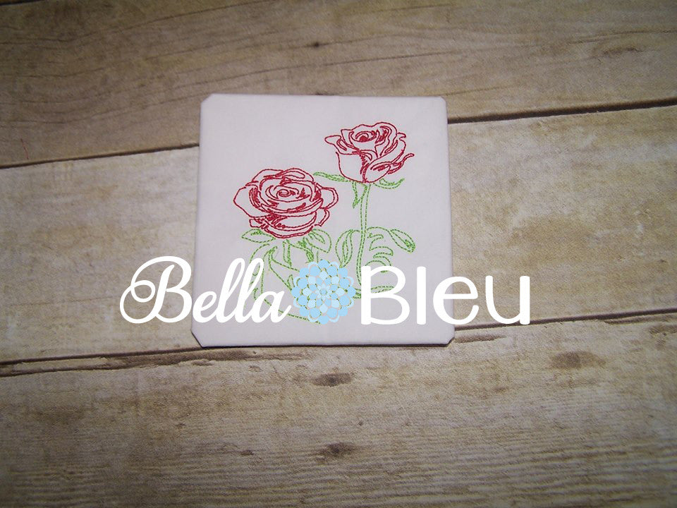 Beautiful Rose #3 Colorwork Embroidery Machine Design | Bella Bleu ...