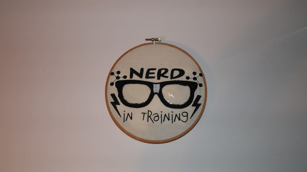 Nerd in Training back to school applique machine embroidery design ...