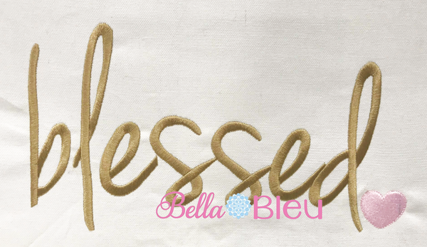 Blessed with heart Embroidery Design, Blessed Machine Embroidery Desig ...