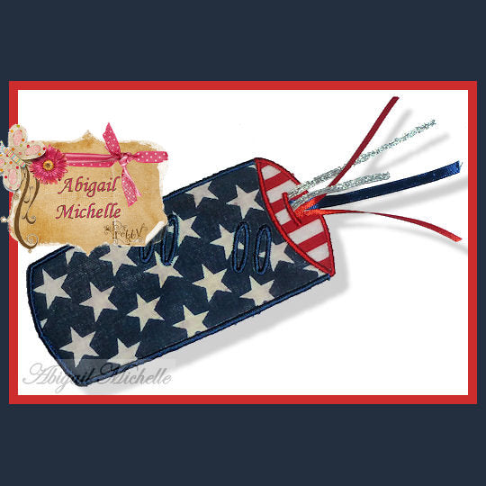 Firecracker 4th of July Banner Add On - 3 Sizes – Bella Bleu Embroidery