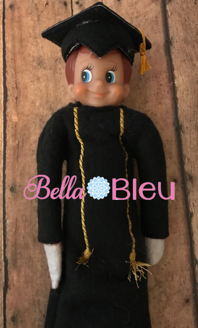 Graduation Elf Cap and Gown ITH project set shirt – Bella Bleu Embroidery