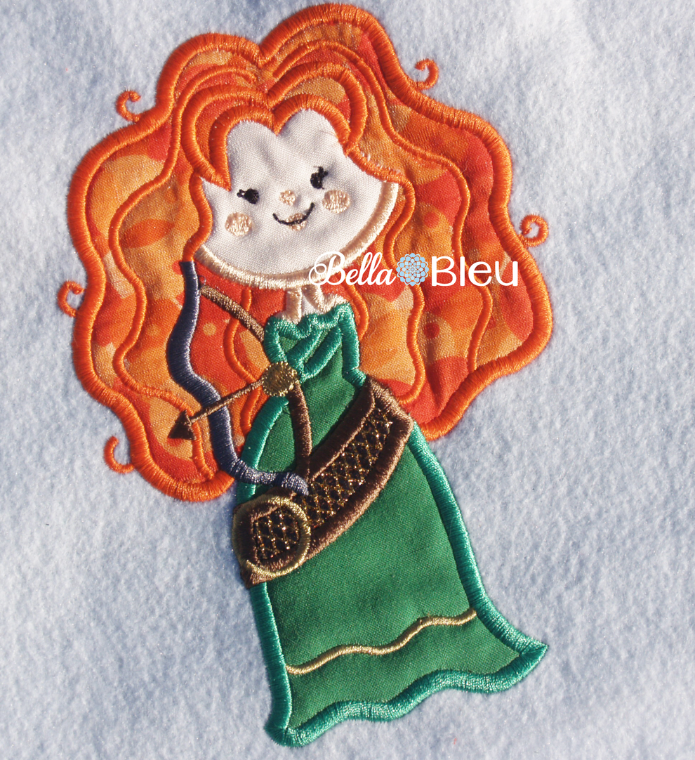 Inspired Celtic Archery Merida Beauty Princess Machine Applique Embroi ...