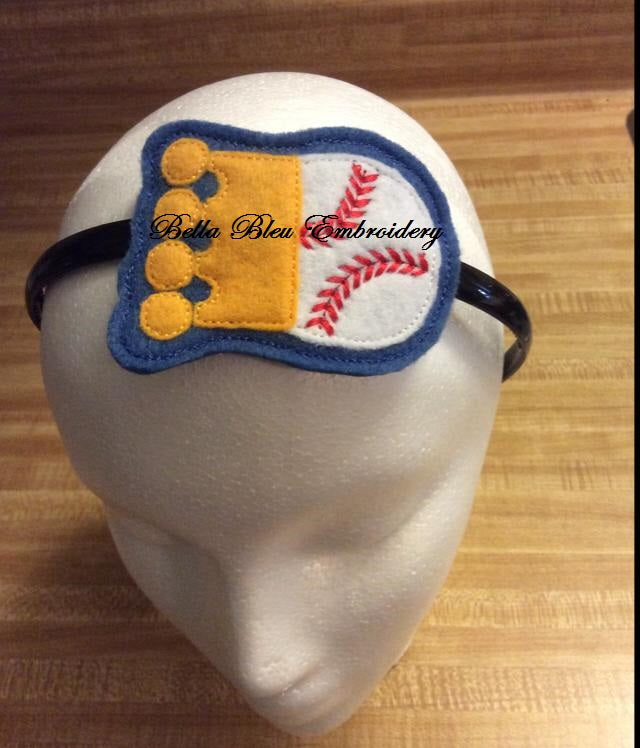 ITH Baseball Crown Headband Slider | Bella Bleu Embroidery