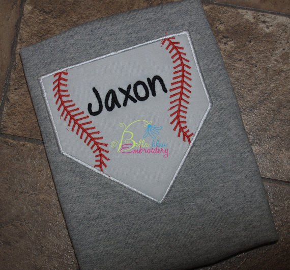 Baseball Softball Ball Game Baseball Plate Applique Embroidery Designs ...