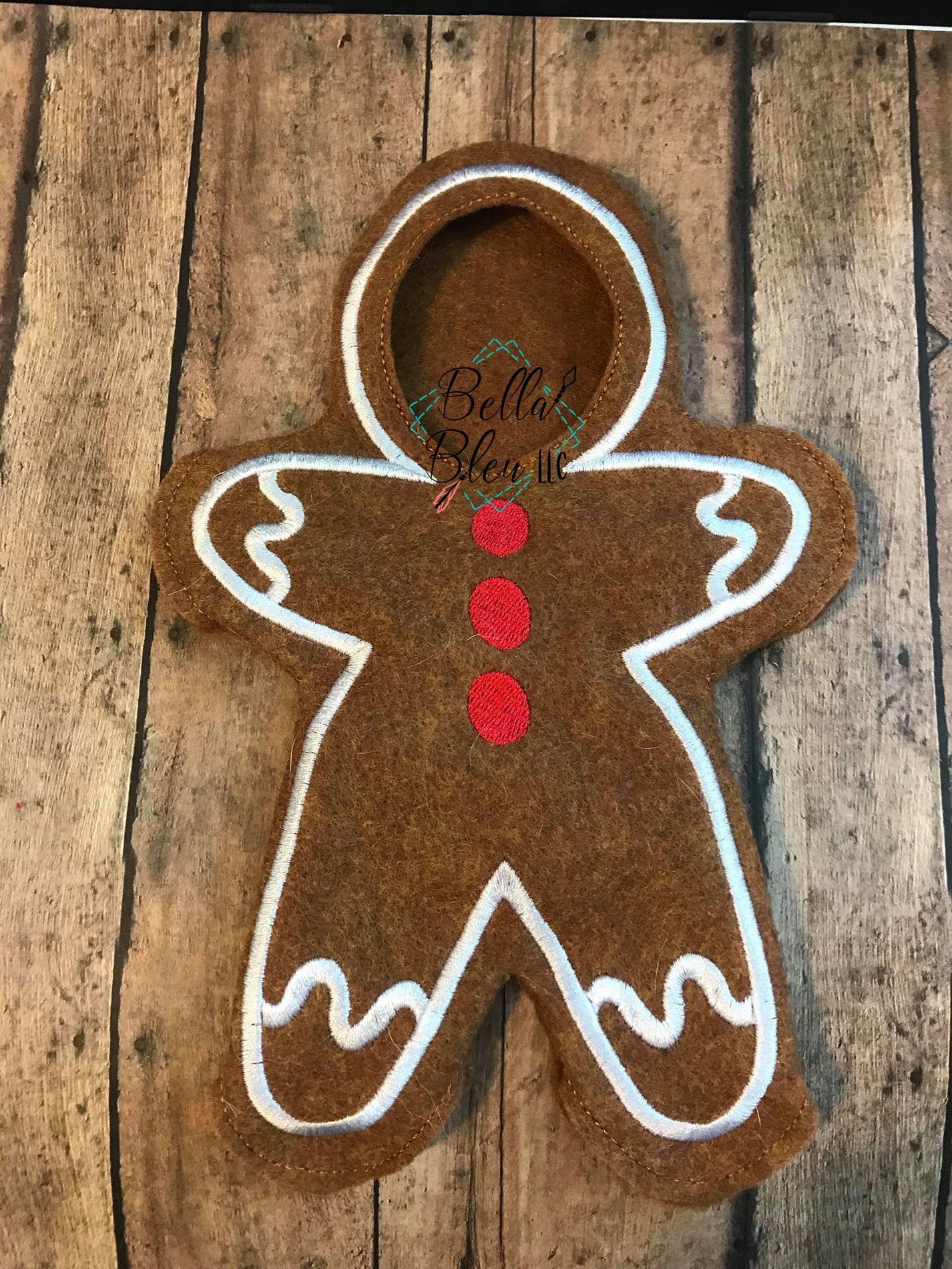 Gingerbread man Costume ITH Elf Sweater Shirt machine embroidery desig ...