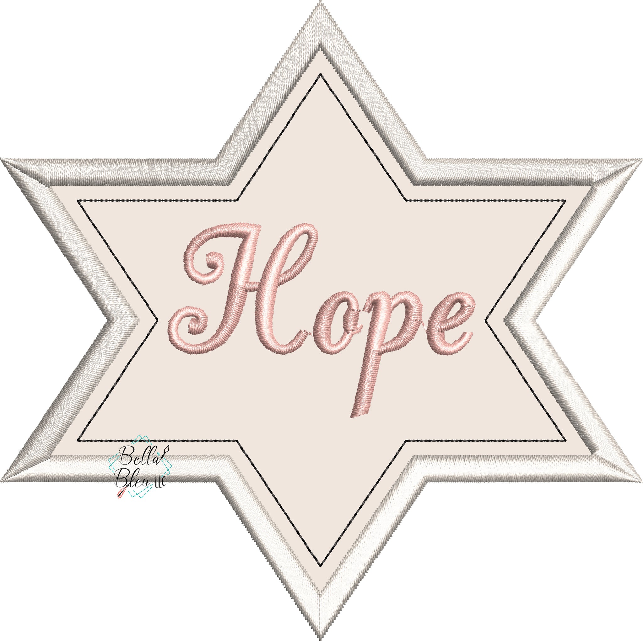 Hope Star Religious Machine Applique Embroidery Design | Bella Bleu ...