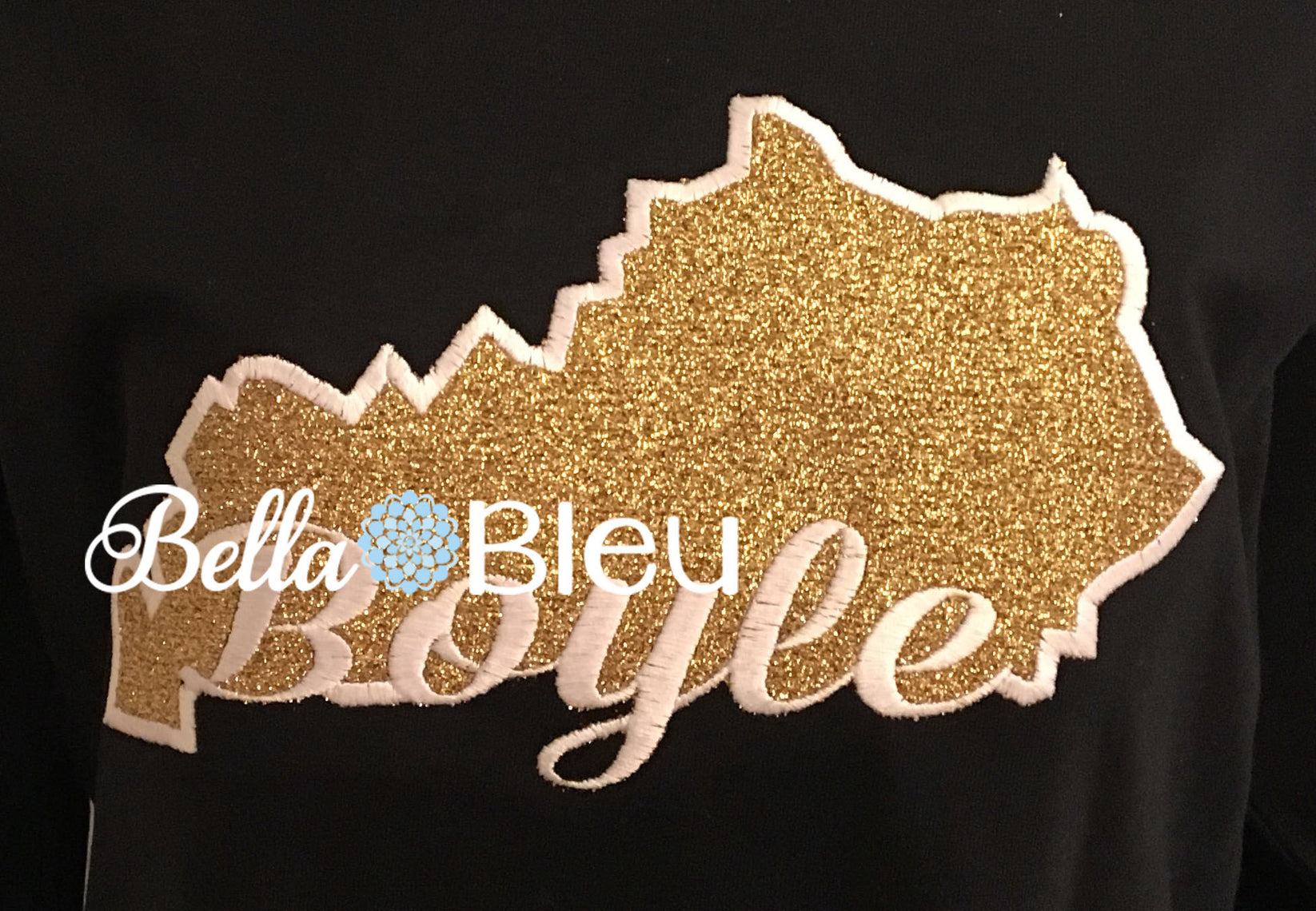 Kentucky State Applique with Boyle Signature – Bella Bleu Embroidery
