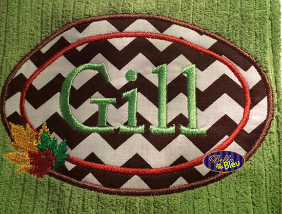Harvest Fall Leaves Leaf Frame Monogram Applique Embroidery Designs De ...