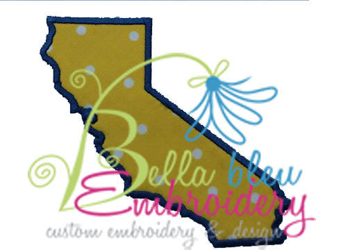 California State Applique Embroidery Design Monogram | Bella Bleu ...