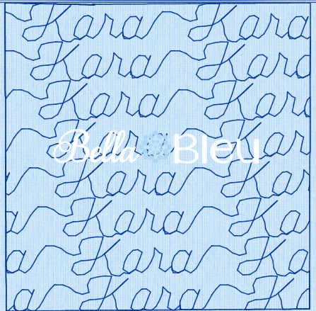Stipple Name Kara Quilting Stitch Machine Embroidery Design| Bella Bleu ...