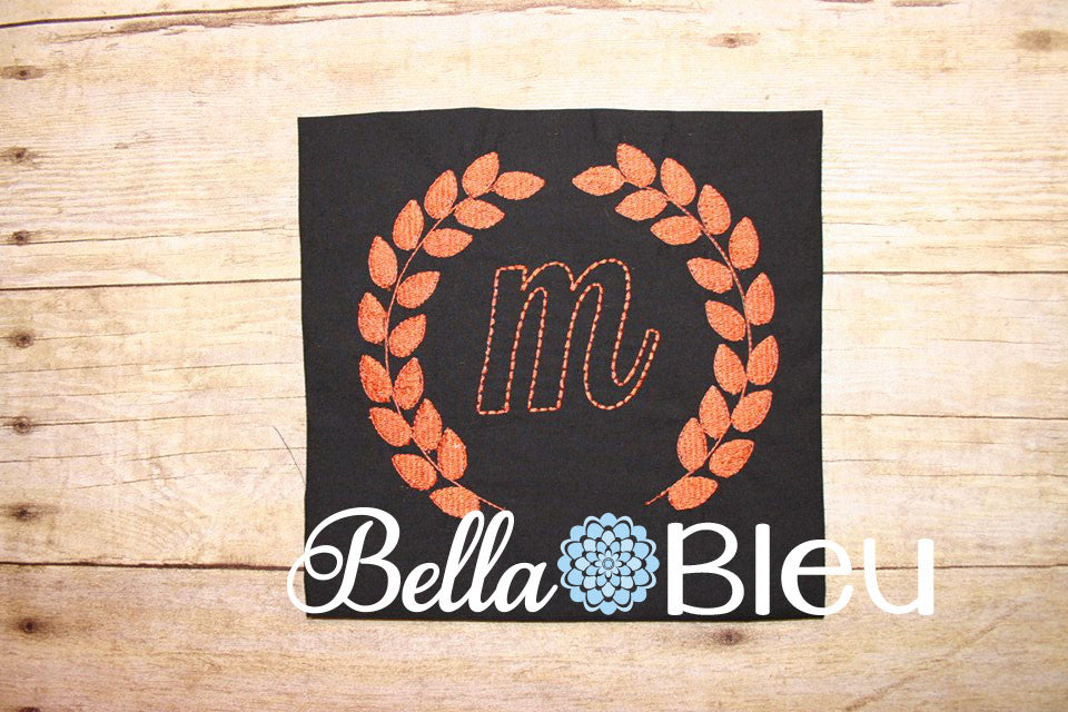 Leaf Monogram Frame Machine Embroidery design – Bella Bleu Embroidery