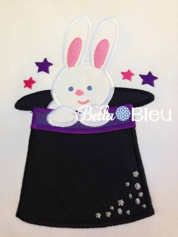 Magic Bunny in a Magician Hat Machine Embroidery Design Easter Circus ...