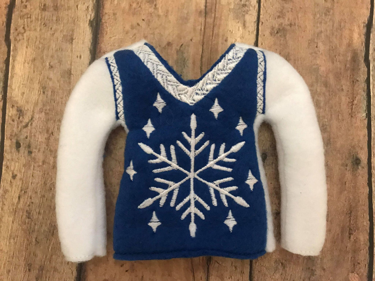 Ugly Sweater Snowflake Elf Sweater In the hoop ith embroidery design ...