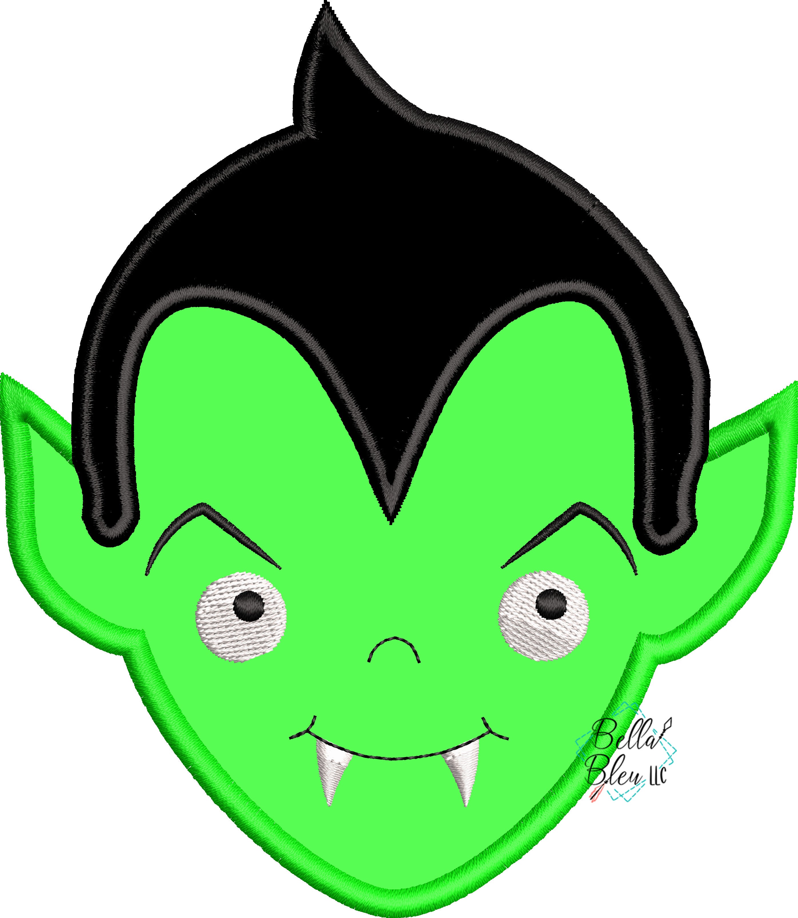 Halloween Vampire Face machine applique embroidery design – Bella Bleu ...