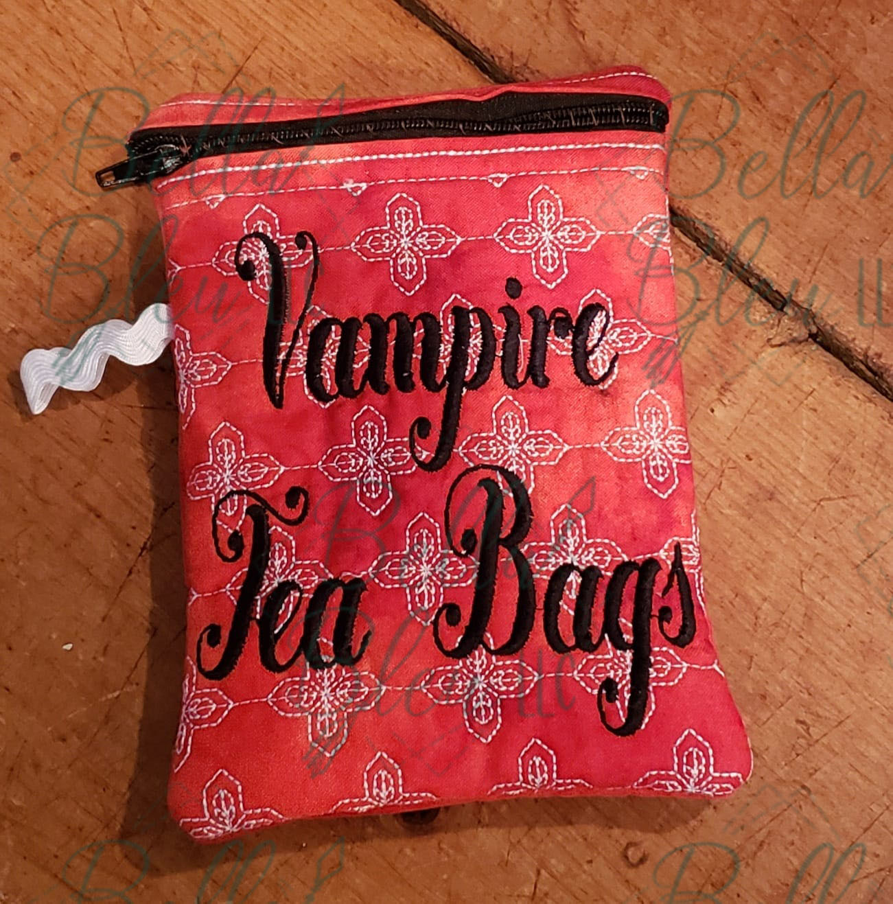 ITH Vampire Tea Bags Zipper bag – Bella Bleu Embroidery