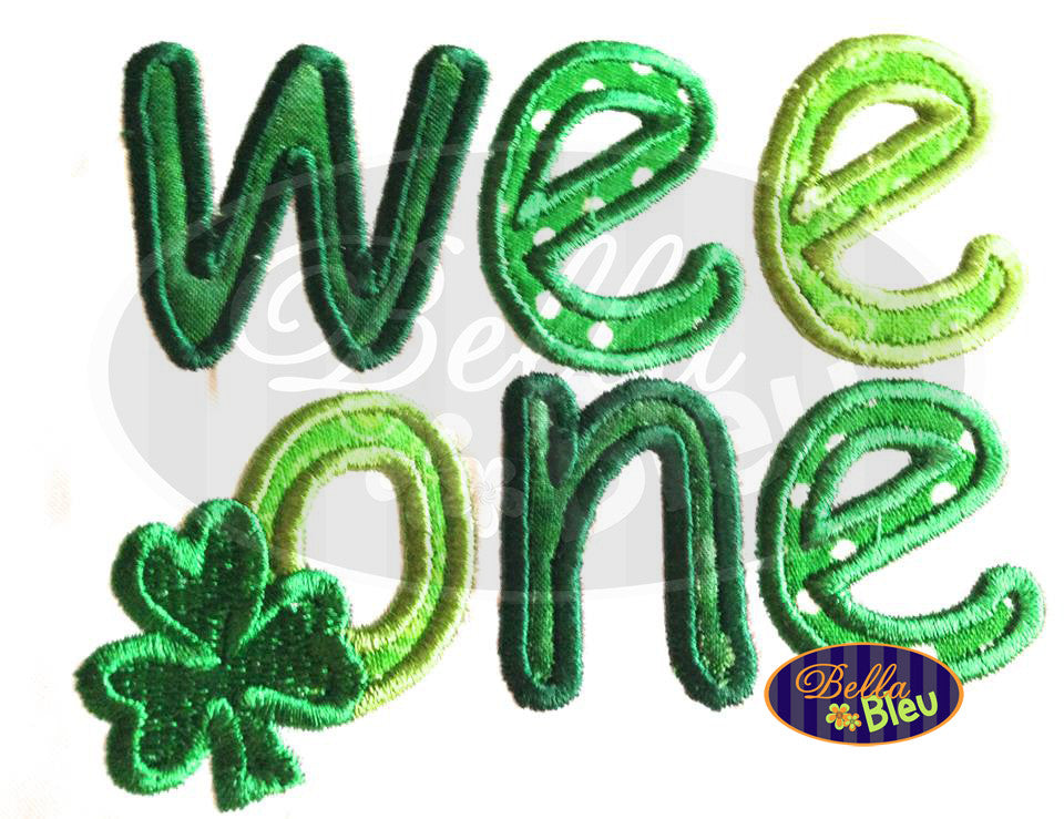 St Patrick's Day Irish Wee One Applique Embroidery Design| Bella Bleu ...