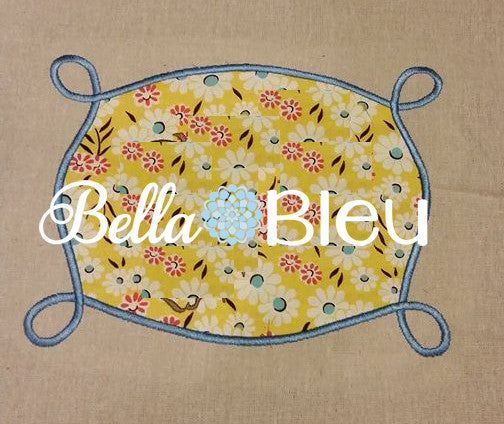 Western Rope Monogram Frame machine embroidery applique design| Bella ...