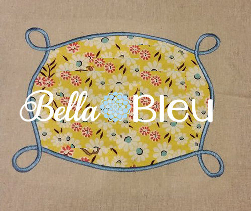 Western Rope Monogram Frame machine embroidery applique design| Bella ...